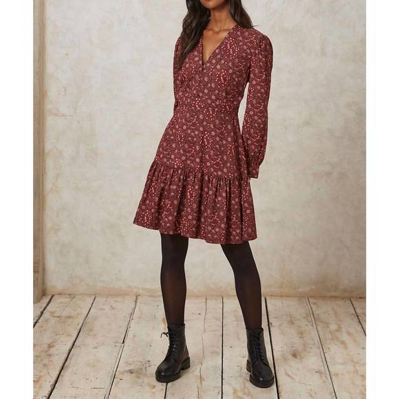 People Tree | Dresses | New People Tree Va Glendale Dress In Burgundy ...